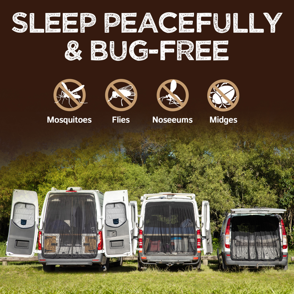 Magnetic Fly Screen for Standard Roof Camper Van Bug Mesh Mosquito Net ...