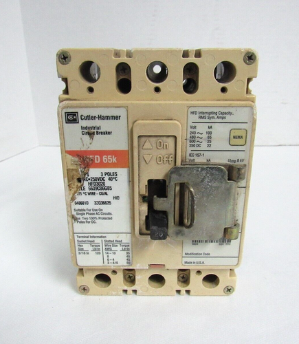CUTLER-HAMMER HFD3020 65K 20A INDUSTRIAL CIRCUIT BREAKER | eBay