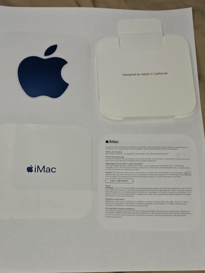 Apple iMac M1 Logo Sticker (Metallic Blue) | Universal | Genuine