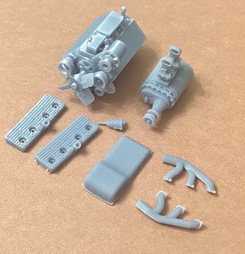 Resin Supercharged Ford Flathead engine for scale model cars, 1/24 1/25 ...