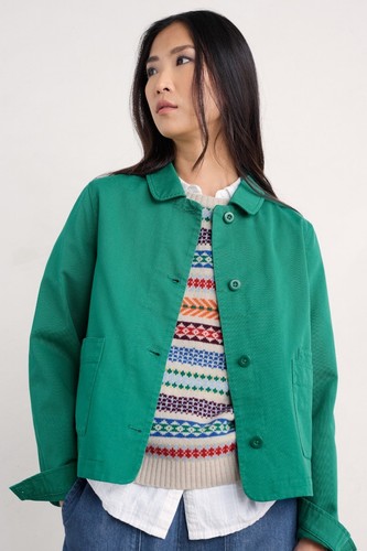 Seasalt Women's Jacket - green Coombe Lane Cotton Jacket - Regular ...