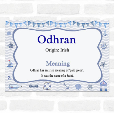 Odhran Name Meaning Nautical Certificate | eBay UK