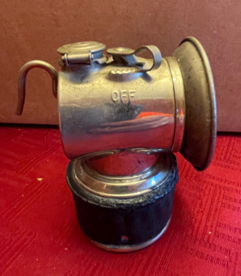Justrite miners mining carbide lamp nickel plated with rubber coated ...