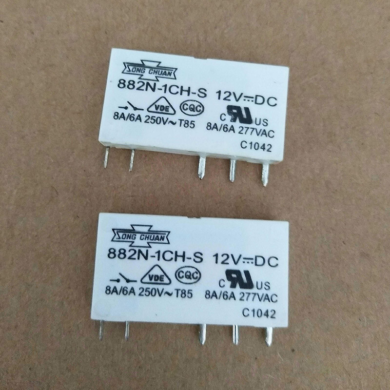 5PCS SONG CHUAN 882N-1CH-S 882N-1CH-C 12VDC Power Relay 5Pin 250VAC New | eBay