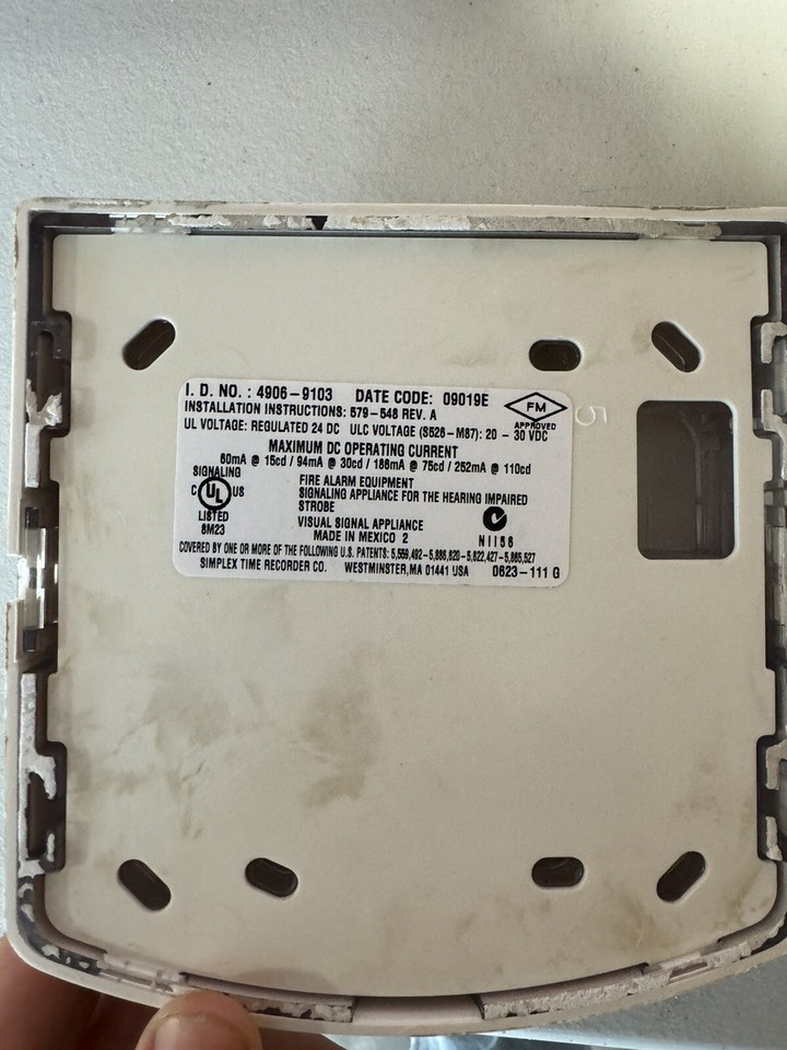 Simplex 4906-9103 Fire Alarm - White | eBay