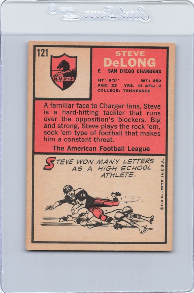 1966 Topps #121 Steve DeLong Chargers NM *DA-C9275 | eBay