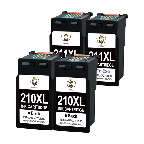 4-Pack Ink Cartridge for Canon PG-210XL CL-211XL PIXMA MP280 480 490 ...