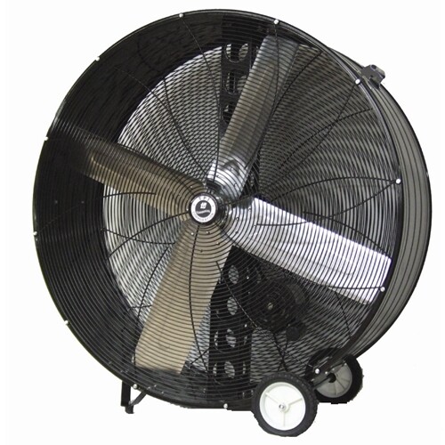 TPI CPB42B 42" Portable Floor Fan, Commercial Belt Drive Blower, 11000 ...