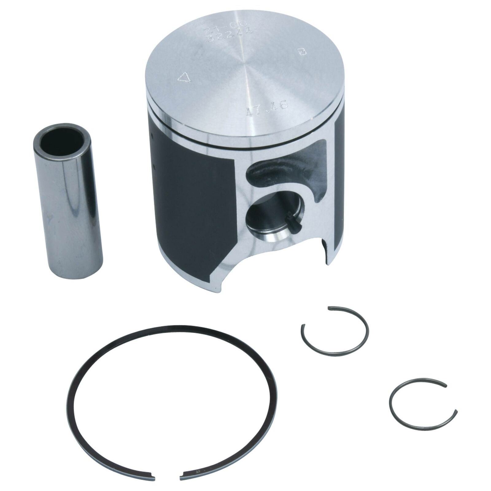 Vertex - 24370C - Cast Replica Piston Kit, Standard Bore 47.46mm ...