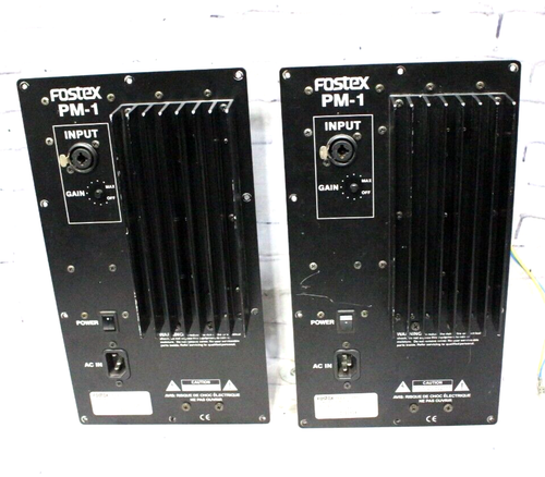 Fostex PM-1 Powered Studio Monitor PAIR Active Speakers 6.5" 120W 50Hz ...