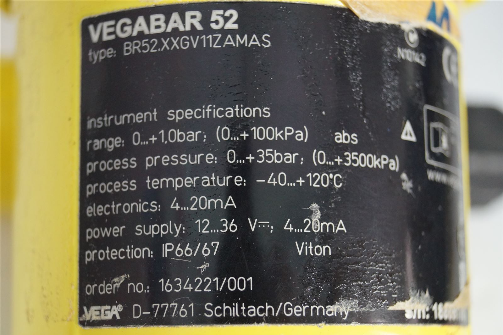 VEGA VEGABAR 52 BR52.XXGV11ZAMAS Drucksensor | eBay.de