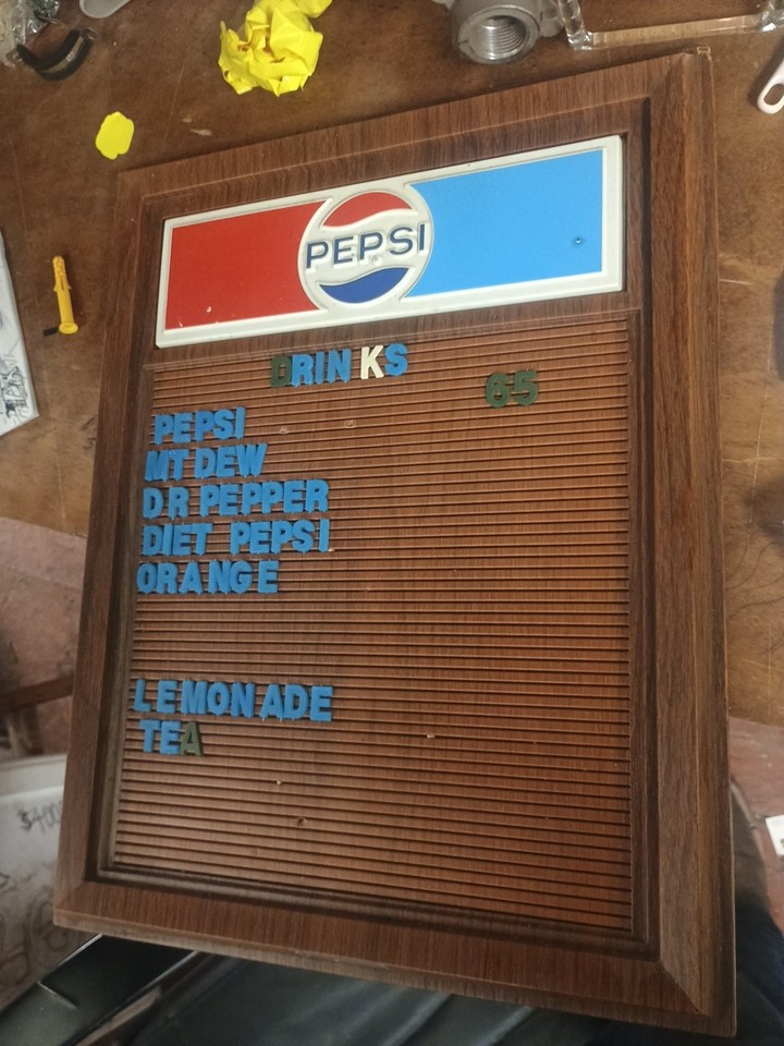 PEPSI COLA RESTAURANT MENU BOARDS VINTAGE ILLUMINATED | eBay