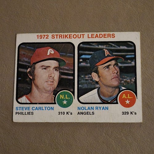 STEVE CARLTON/NOLAN RYAN 1973 TOPPS 1972 STRIKEOUT LEADERS #67 | eBay