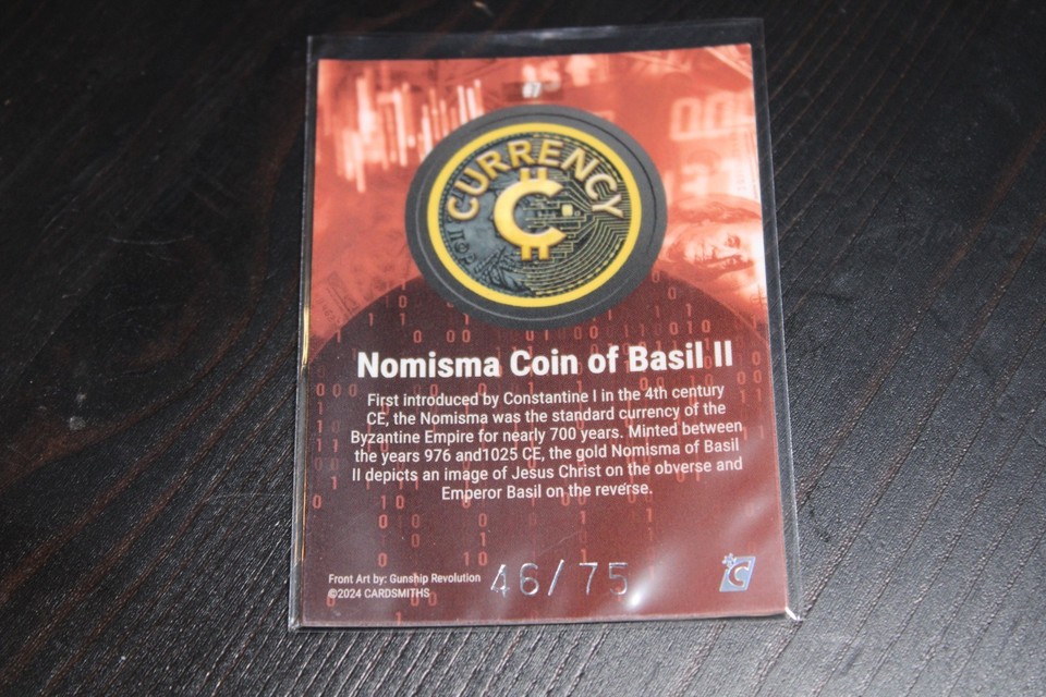 Cardsmiths Currency Series 3 S3 Nomisma Coin of Basil II #7 46/75 ...