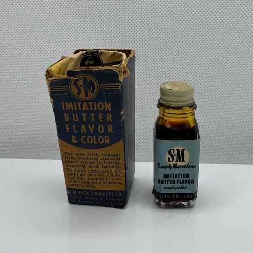 Vintage Simply Marvelous Imitation Butter Flavor & Color Bottle. 3/4 ...