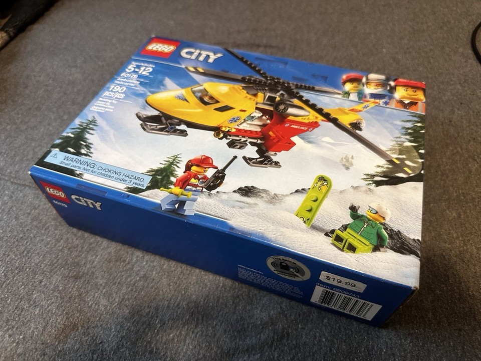 60179 AMBULANCE HELICOPTER lego city town EMS legos set skier NEW | eBay