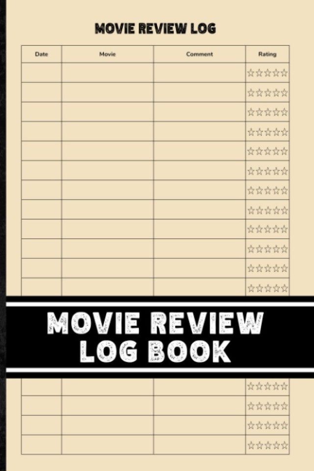 Movie Review Log Book: Simple Logbook for Movies | For Movie Lovers ...