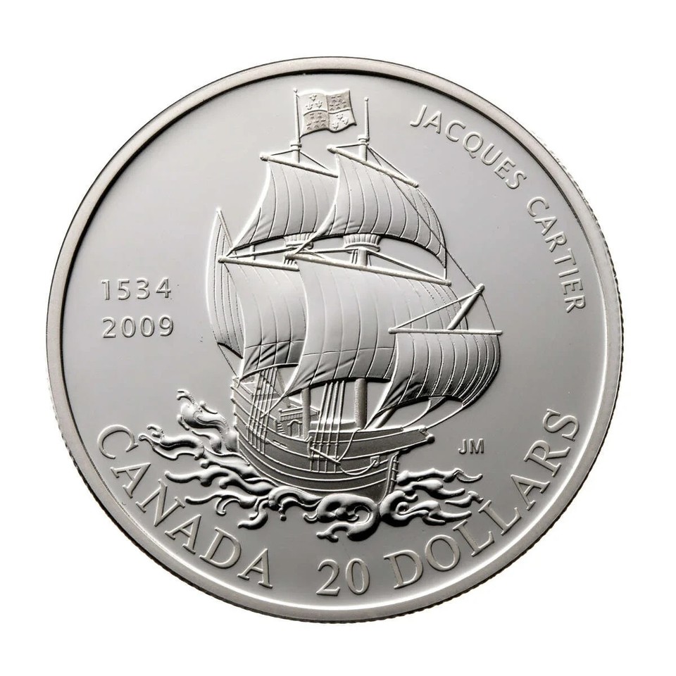 2009 $20 Jacques Cartier - Pure Silver Coin 1 oz. Box & COA | eBay