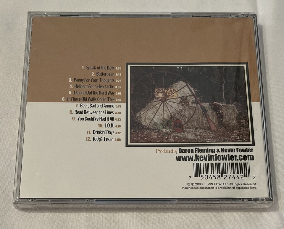Beer, Bait and Ammo by Kevin Fowler (CD, -2000, Tin Roof) SEALED ...