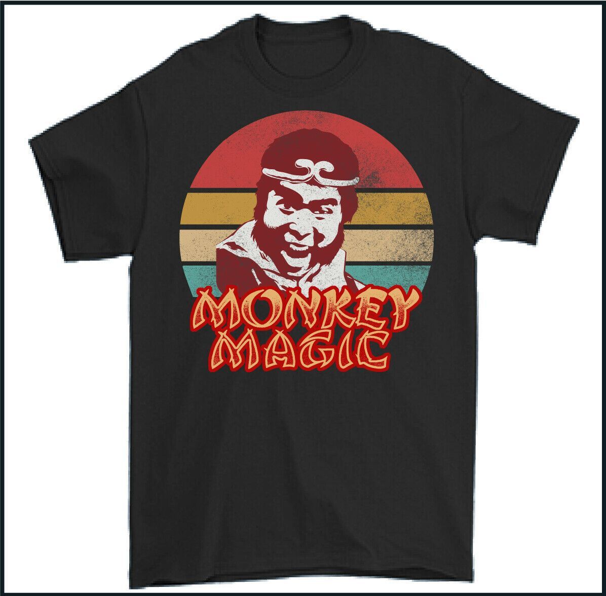 MONKEY MAGIC T-SHIRT Mens Chinese Fantasy TV Show Martial Arts 70's 80 ...