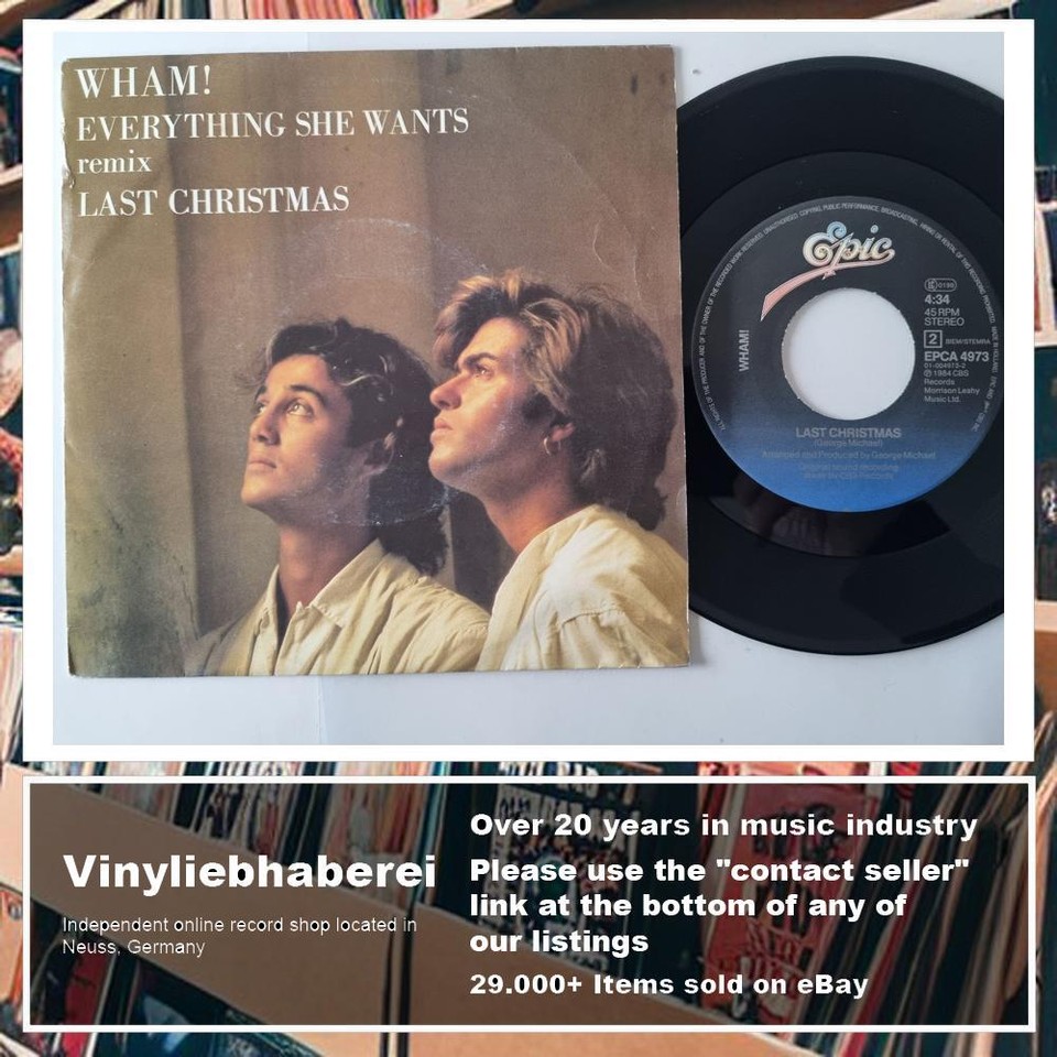 Wham/ George Michael - Everything she wants/ Last Christmas 7'' Vinyl ...