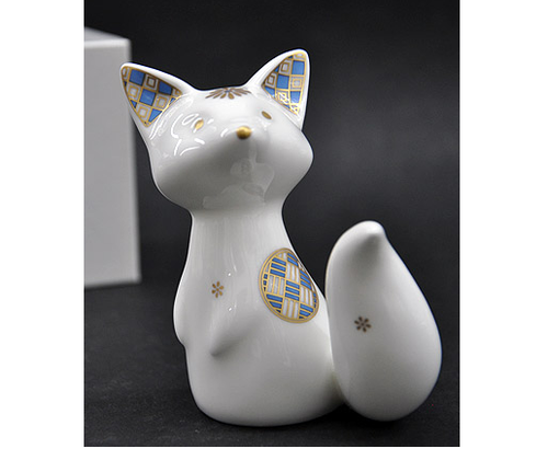 Noritake KITSUNE Fox Doll Bone China Pottery Japan-made Ornament Figure ...