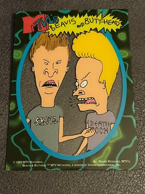 Beavis and Butt-Head 1993 Wizard Magazine Clear Cell Acetate Promo Card ...