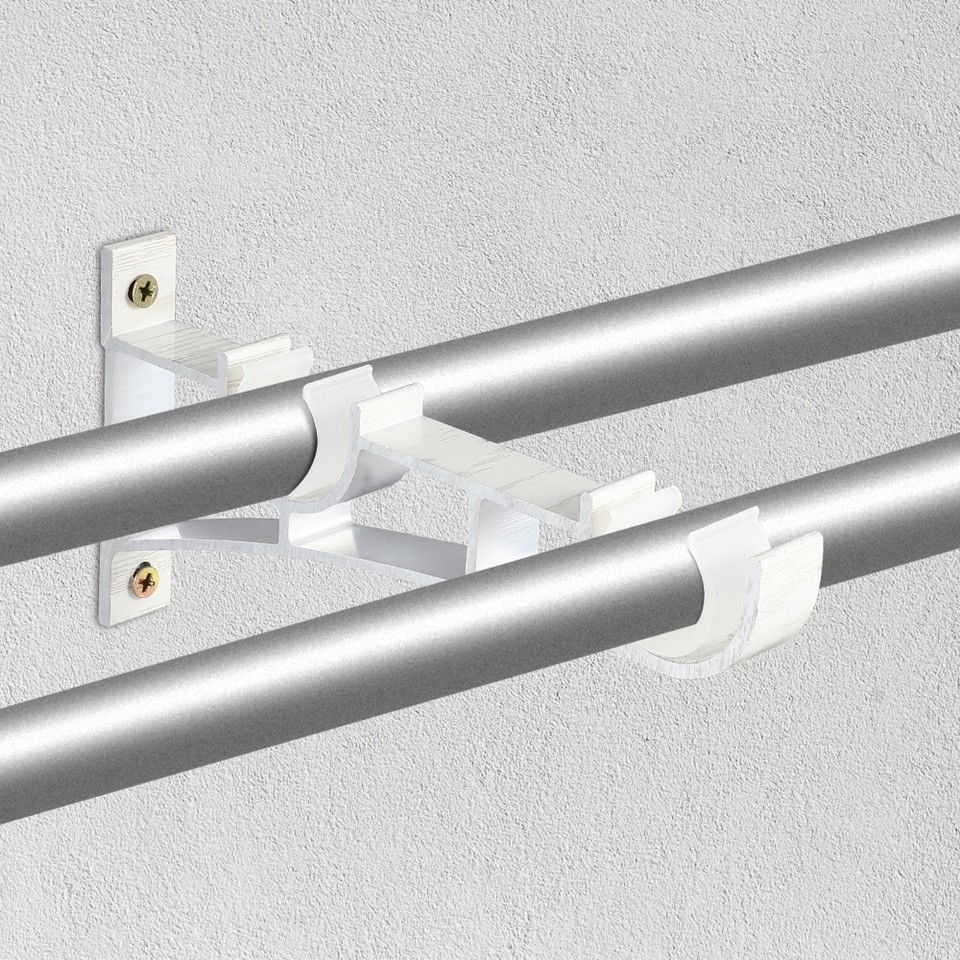 Curtain Rod Center Support Bracket Rods Double Holder Brackets for ...