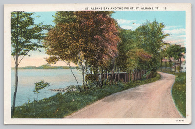 Vermont Postcard St. Albans Bay and The Point, St. Albans VT | eBay