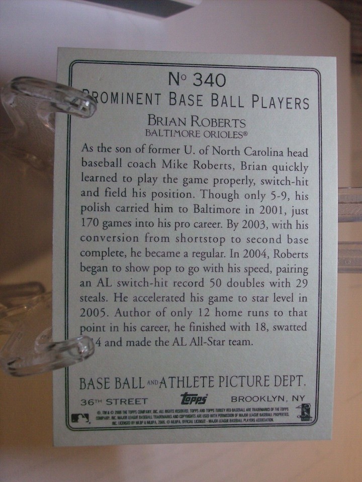 2006 Topps Turkey Red Baseball Card #340 Brian Roberts (90671) | eBay