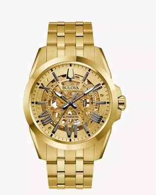 Bulova Men’s Sutton Chronograph Automatic Gold-tone Model 97A162 | eBay