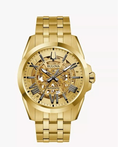 Bulova Men’s Sutton Chronograph Automatic Gold-tone Model 97A162 | eBay