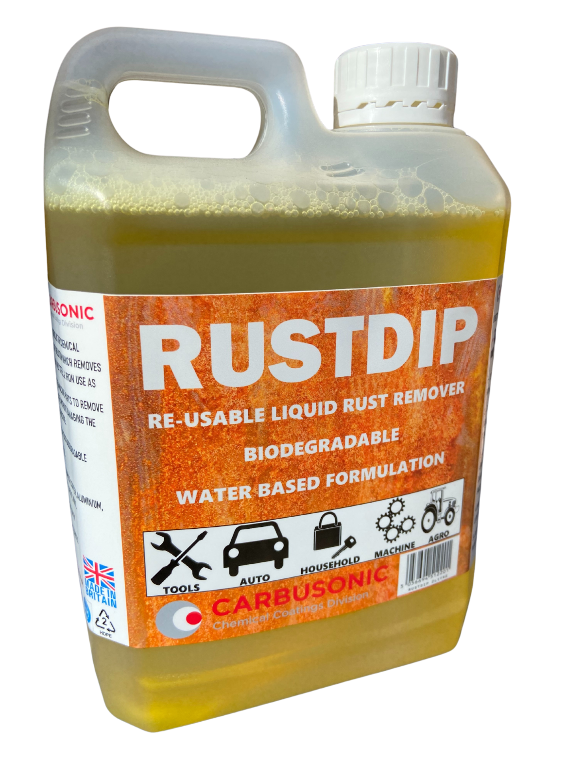 Rust converter treatment for metals & steel 5lt cars diy spray or dip ...