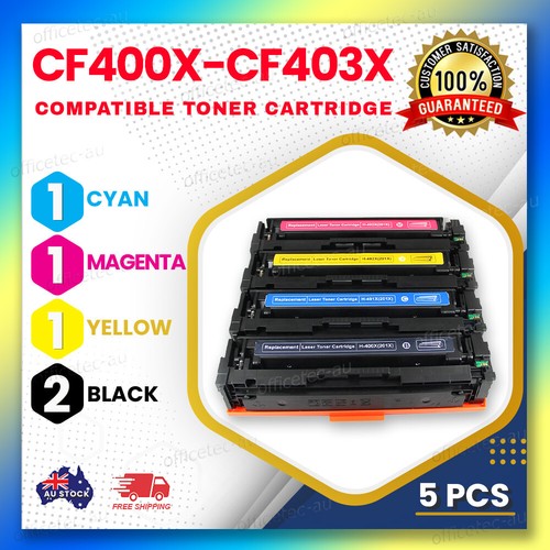 5x Compatible Toner CF400X - CF403X for HP LaserJet M277DW M277N M252 ...