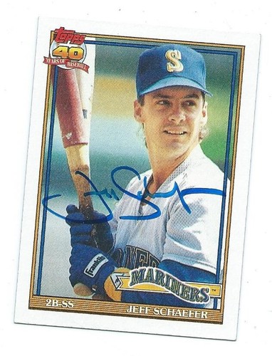 Jeff Schaefer Hand Signed autograph on a 1991 Topps card-Seattle ...