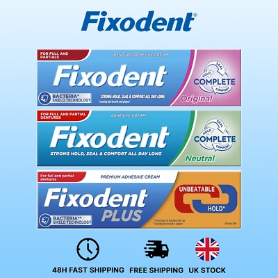 Fixodent Plus Fixodent Neutral Fixodent Complete Denture Adhesive Cream ...