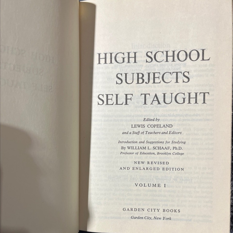 high school subjects self taught book, by lewis copeland, 1959 ...
