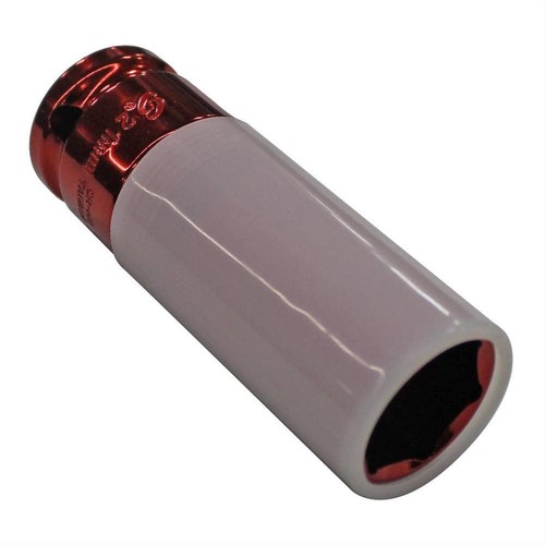 21 mm Wheel Protector Socket 1/2 in Drive Non-Scratch Thin Wall Red ...