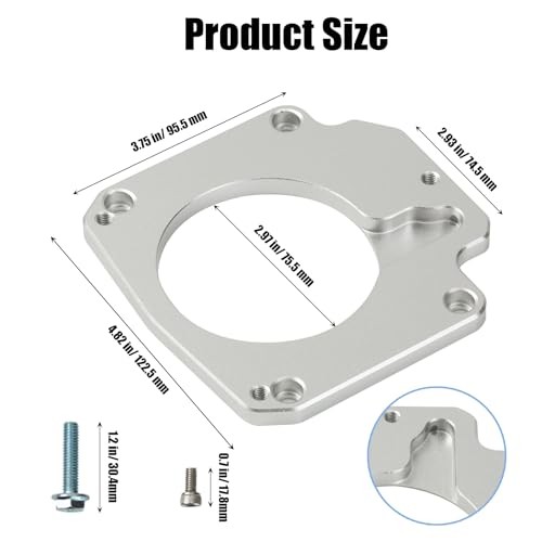 LS Drive By Cable Throttle Body Adapter Kit Compatible with LS3 4 Bolt ...