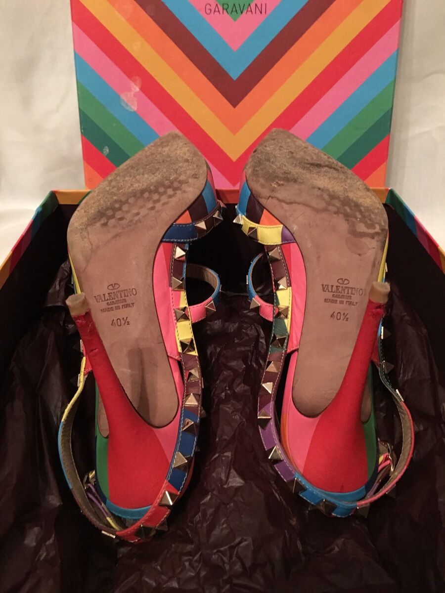 Valentino Garavani 1973 Rainbow Chevron Collection Rockstud Valentino Garavani 1973 Rainbow Chevron Collection Rockstud
