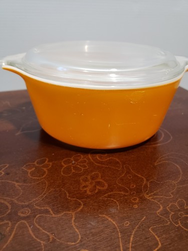 Vintage 70' Pyrex 1.5 Quart Casserole Dish With Lid Orange #474 | eBay