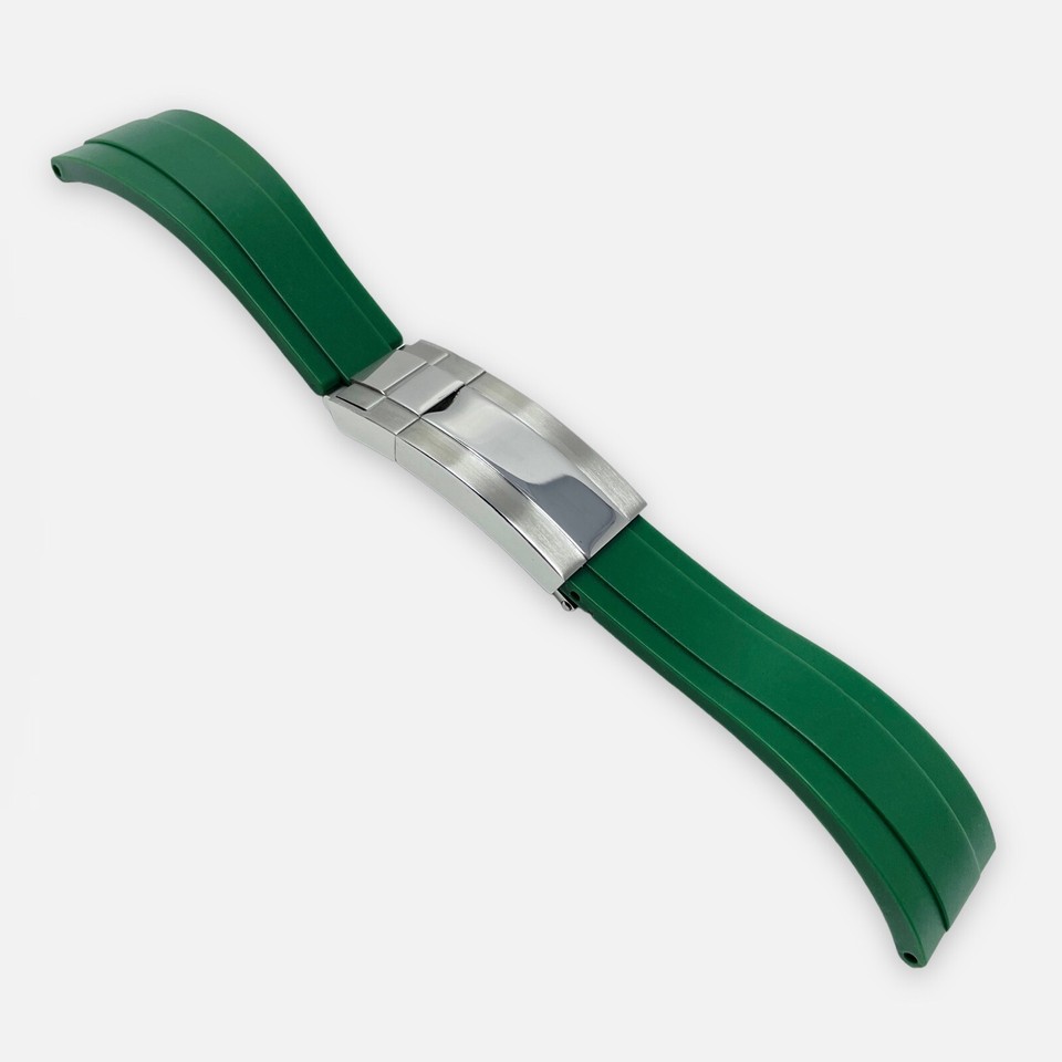 20mm Rubber Oysterflex Replacement Watch Strap Band And Clasp Made For ...