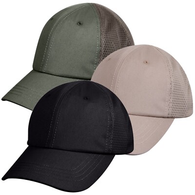Mens Baseball Style Mesh Back Tactical Cap - Rothco Adjustable Moisture ...