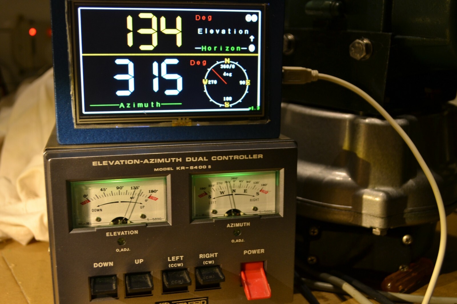 Digital Readout for Yaesu antenna rotors controllers-K-400, G5400 ...