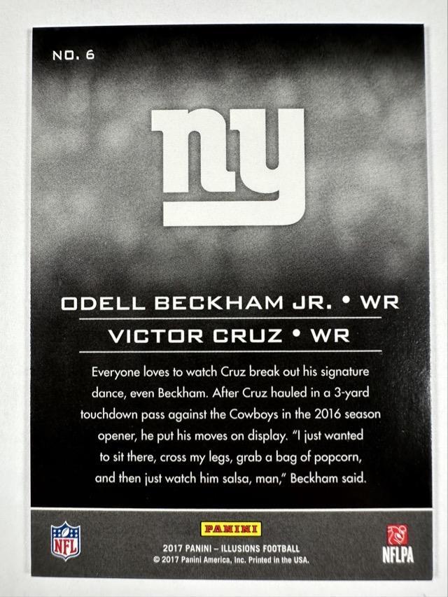 2017 Panini Illusions 6 Victor Cruz Odell Beckham Jr Rainbow Foil ...
