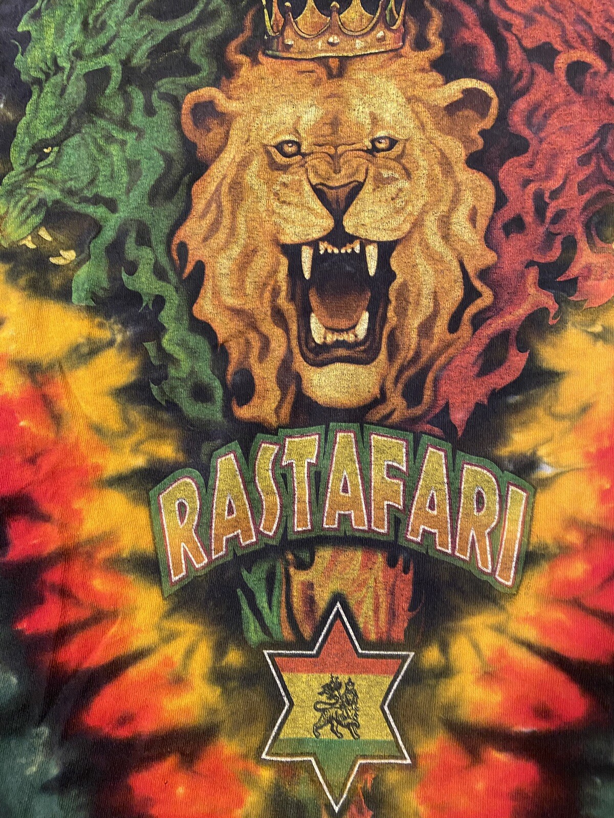 Rastafari Lion Tie Dye Jamaican Reggae T-shirt Unisex… - Gem