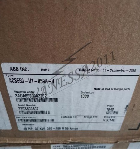 1PC NEW ABB ACS550-U1-059A-4 40HP 480 volt inverter | eBay