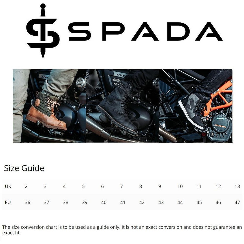 Spada Pilgrim Grande Motorcycle Boots Casual Motorbike Touring CE ...