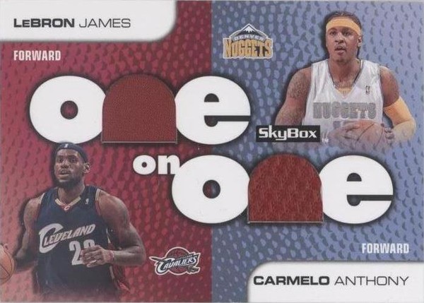 2008-09 Skybox - One on One Memorabilia #OO-JA LeBron James, Carmelo ...