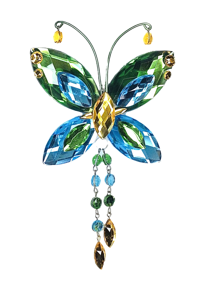 Ganz Crystal Expressions Acrylic Jeweled Butterfly Suncatcher ...